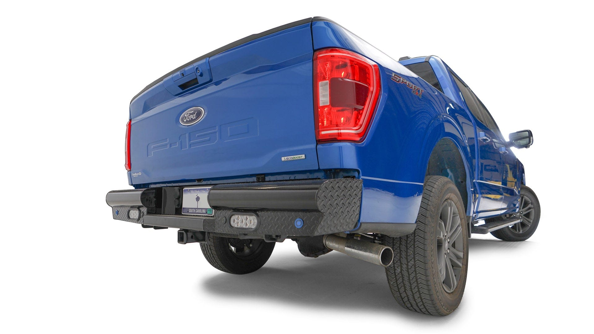 Fab Fours FF21-T5050-1 Ford F150 2021-2023 Black Steel Rear Bumper ...