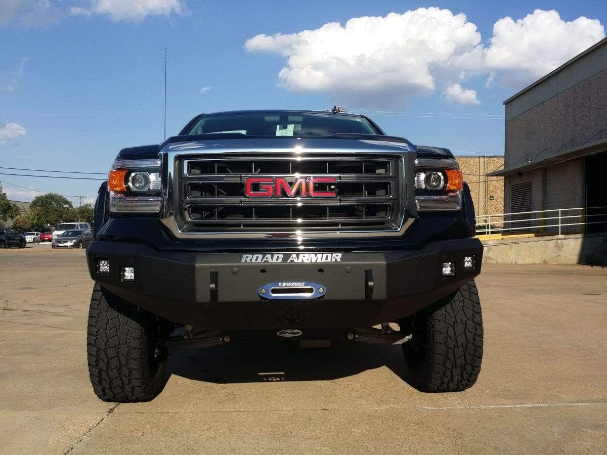 Road Armor Stealth 214R0B 2014-2015 GMC Sierra 1500 Winch Front Bumper ...
